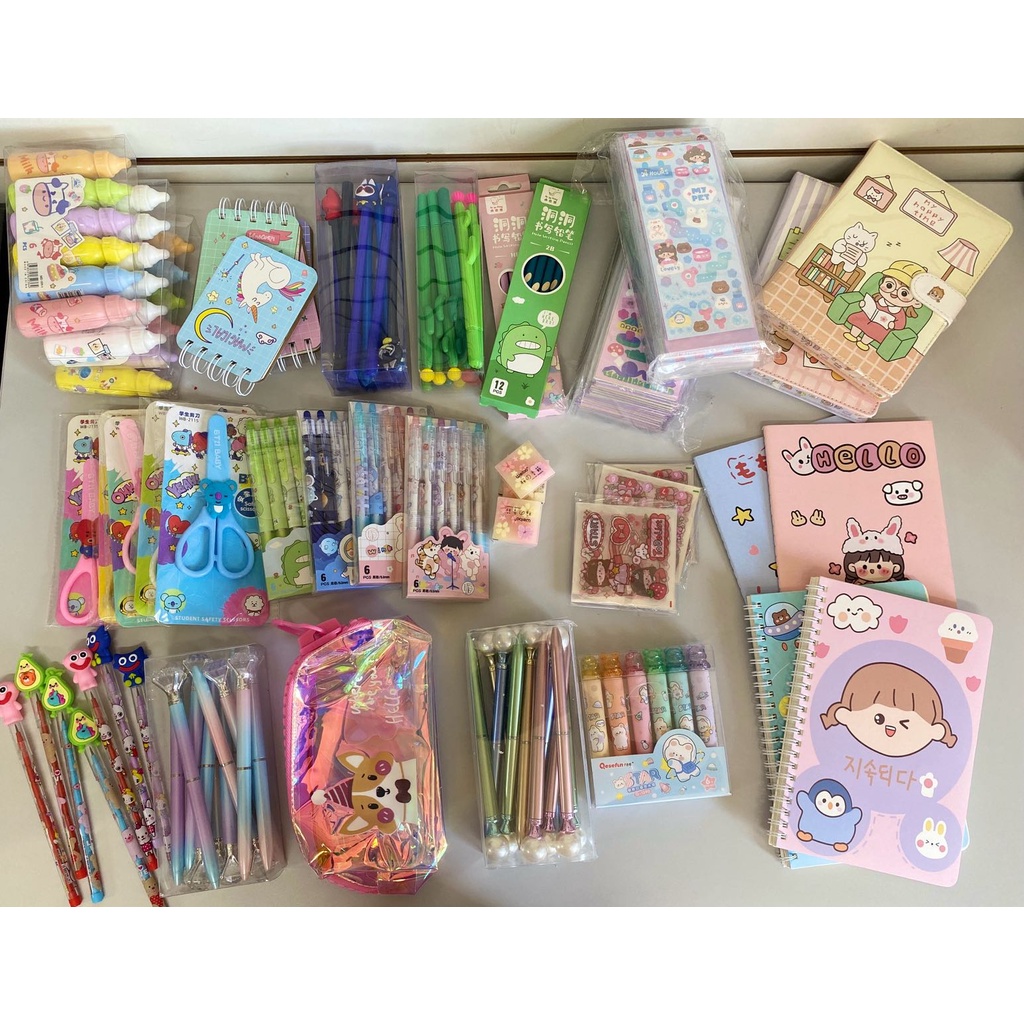 KIT DE PAPELARIA LINDA KIT MATERIAL ESCOLAR E DE ESCRITORIO | Shopee Brasil