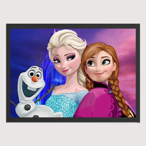 Quadro para Quarto Disney Frozen Anna Elsa Olaf 45x33 A3 | Shopee Brasil