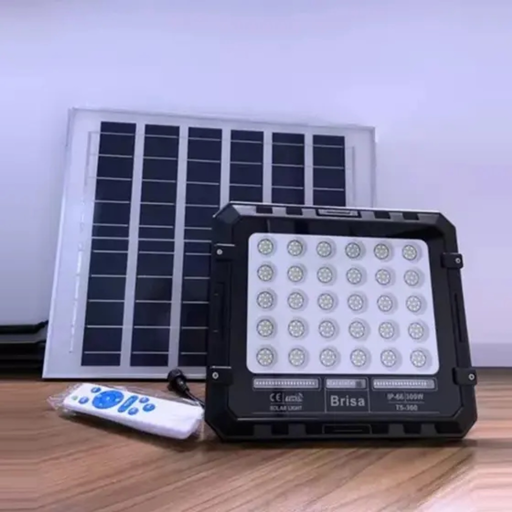 Kit Com 2 Refletores Luz Led Solar 100w Com Controle Remoto | Shopee Brasil