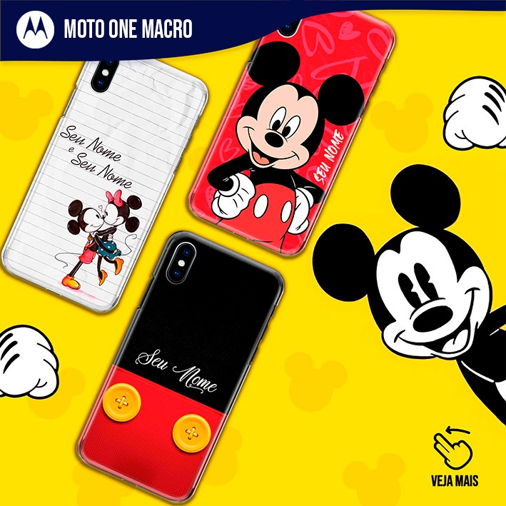 Capa Capinha - Moto One Macro - Mickey Minnie | Shopee Brasil