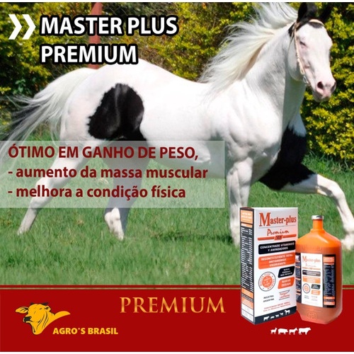 Master Plus® Massa Muscular Gado Cavalo Original 500ml | Shopee Brasil