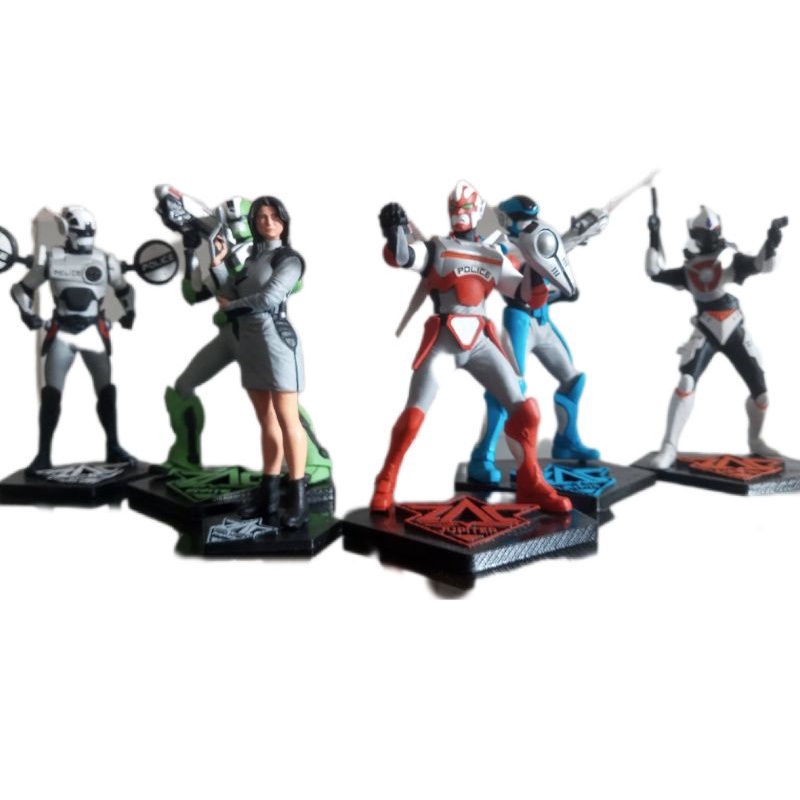 Conjunto Cybercops Tokusatsu 20cm Figure Action - Faz a Boa!