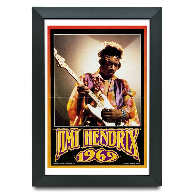 Quadro Jimmy Hendrix Guitarra Poster Rock Mold 33x43cm | Shopee Brasil