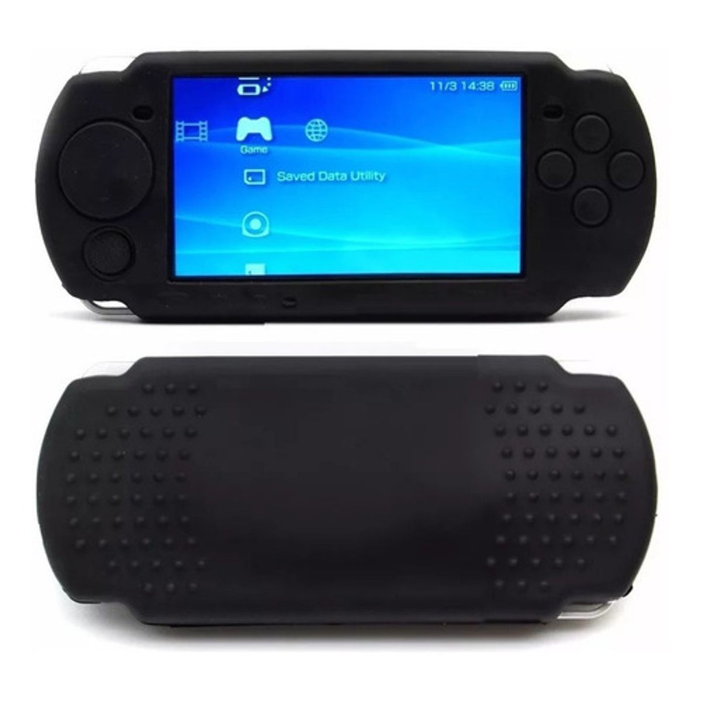 Case preta capa silicone sony playstation Psp 2000 3000 slim Versoes Shopee Brasil