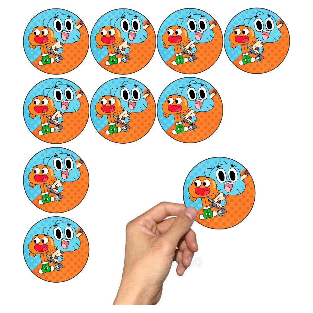 48 Adesivo Gumball Festa Tags 4,5 Cm Lembrancinha Aniversario | Shopee ...