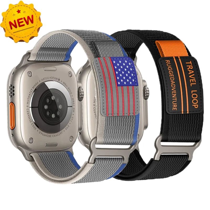 Pulseira Strap Nylon Elastano para Smartwatch 45mm e 49mm, Watch 8 ...