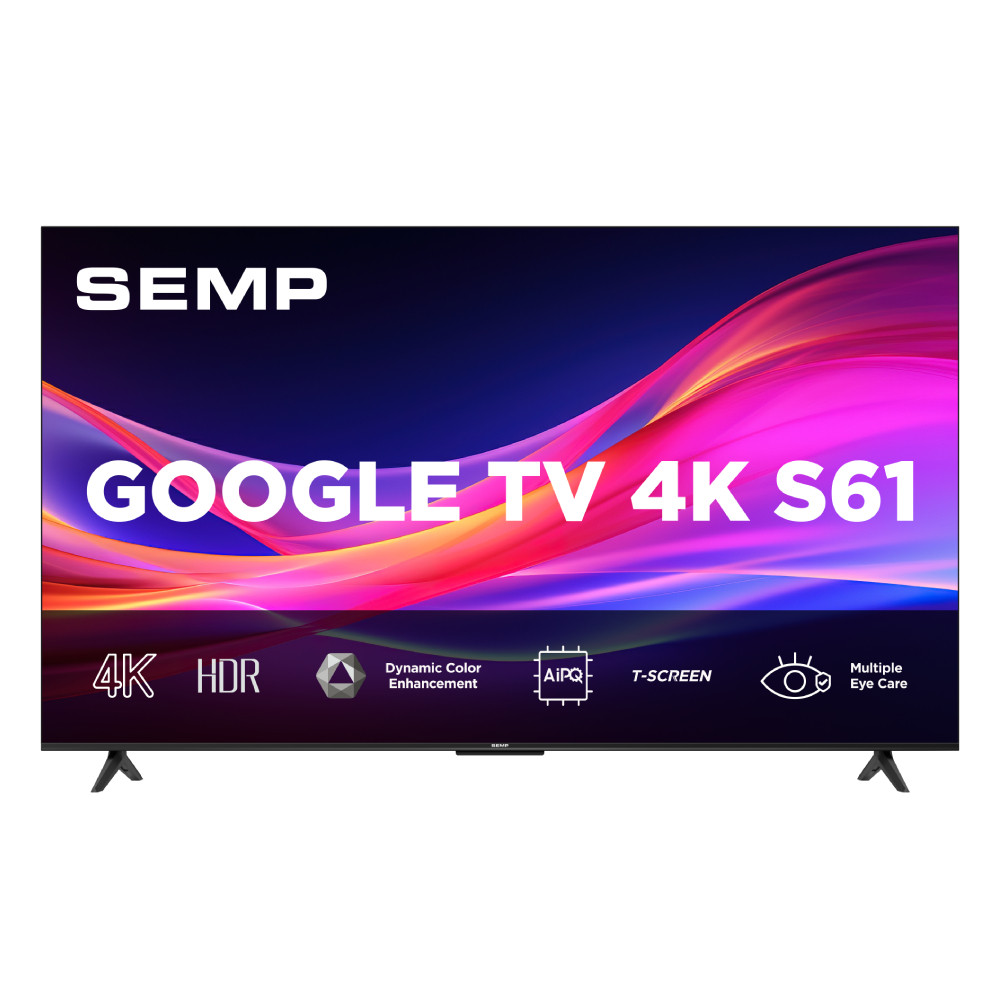 Smart TV Semp 55 Polegadas LED 4K S61 WiFi Bluetooth Google TV 3 HDMI ...