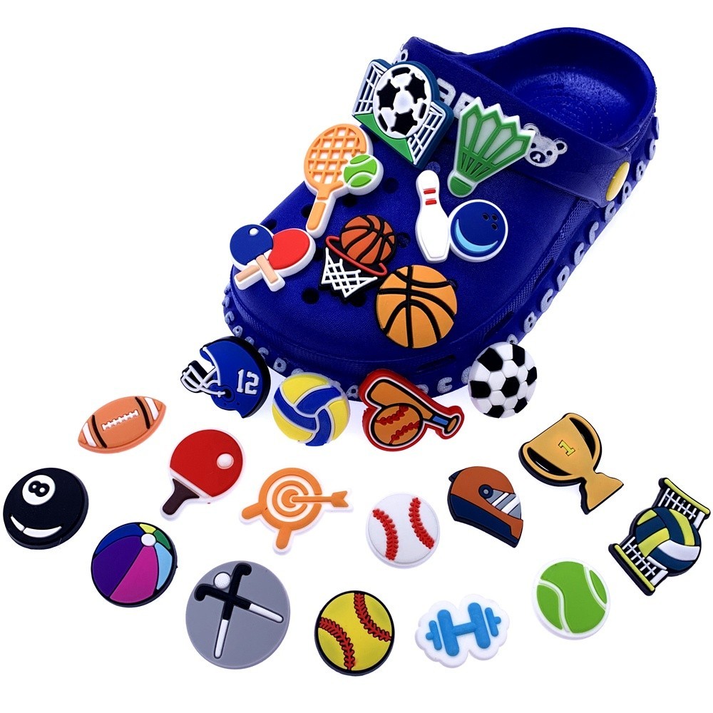 Desenho Animado Badminton Croc Jibbits Sapato De Voleibol Charmes Pin ...