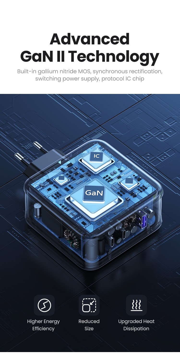 Carregador De Telefone USB UGREEN GaN 100W 140W Tipo C PD3.1 PPS 45W Carga Rápida Para Macbook 4 ...