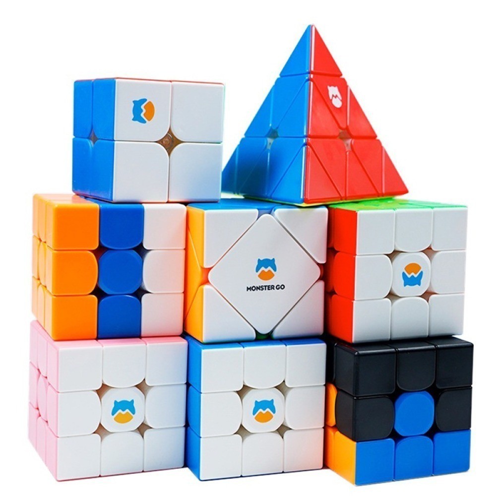 Cubo Mágico GAN Monster Go 2x2 3x3 Pyraminx Skewb Magnético 356 MG ...