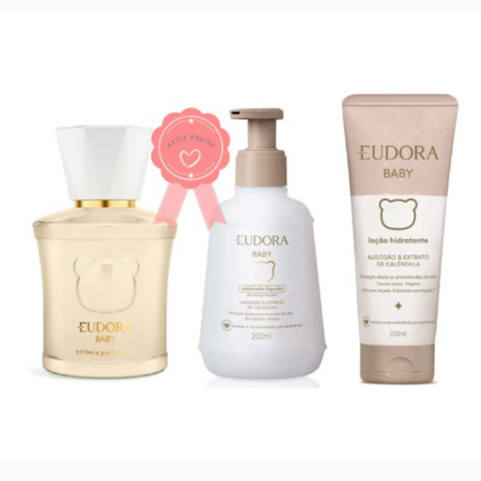 kit ou Avulso Eudora Baby Colônia de 100 ml ou Shampoo ,Sabonete ...