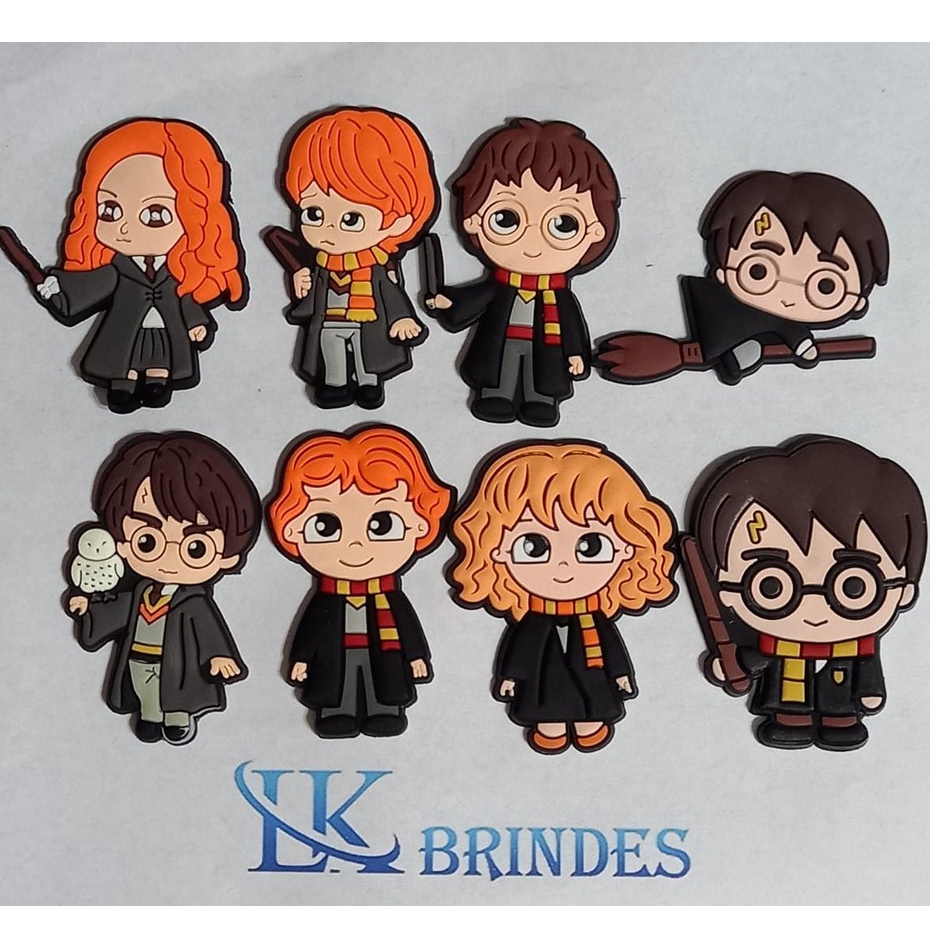 Apliques Harry Potter Personagens de borracha-pct c/8 unid | Shopee Brasil