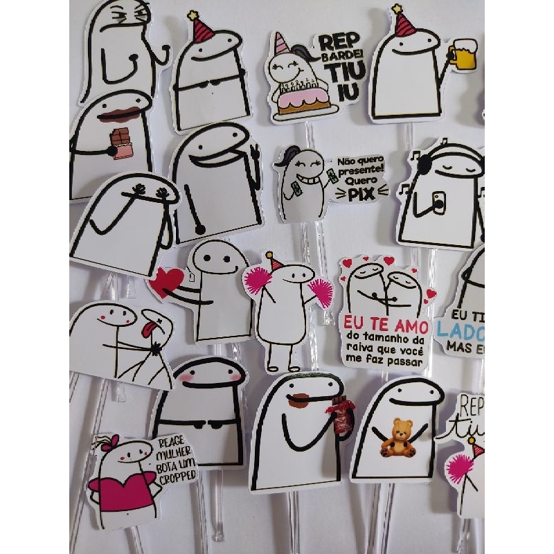 60 Topper Flork Meme Frases Variadas | Shopee Brasil