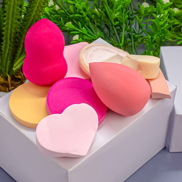 Kit 09 Unidades Esponja para Maquiagem - Diversos Tamanhos e Modelos ...