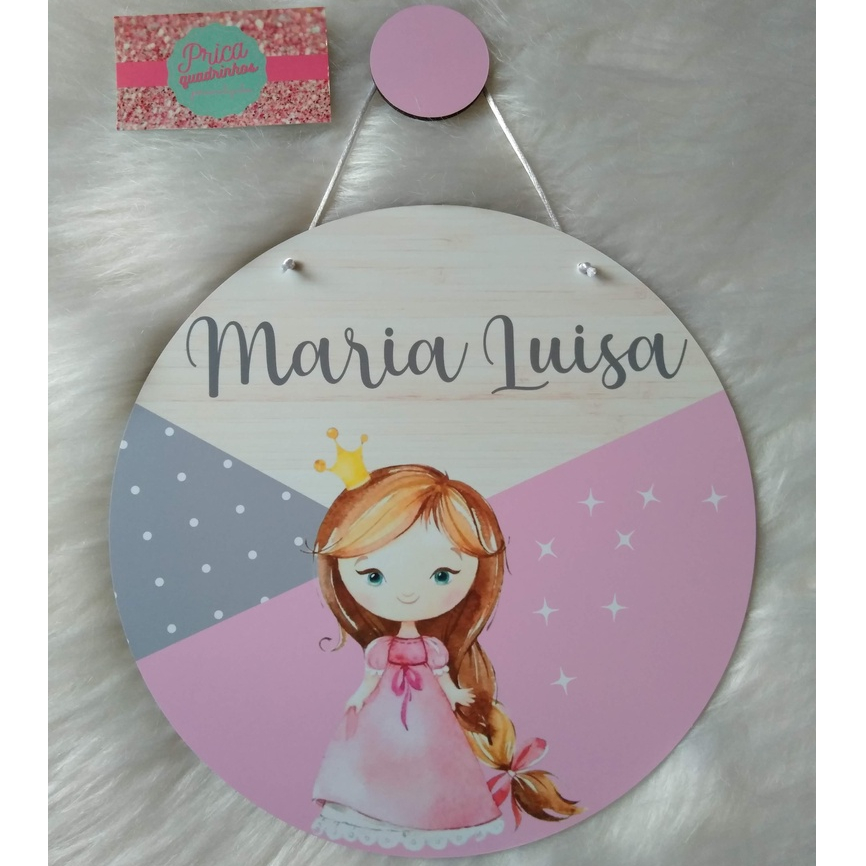 PLACA MATERNIDADE OU ENFEITE DE PORTA PRINCESA COROA REALEZA | Shopee ...