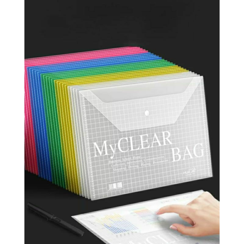 Pasta Para Documentos Plastica A4 C/5 Unidade Transparente | Shopee Brasil