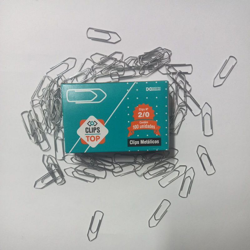 Caixa de cllips metálico 100 unidades | Shopee Brasil
