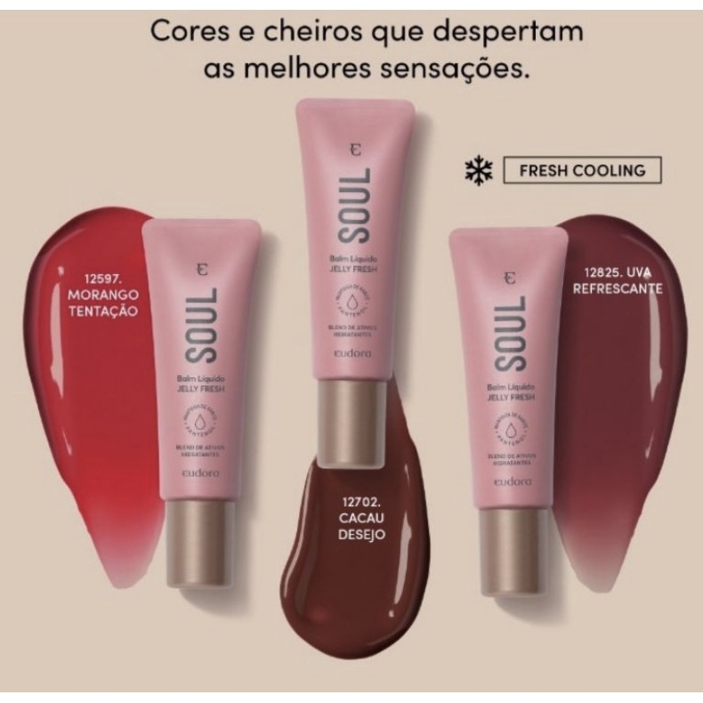 Balm Líquido Eudora Soul Jelly Fresh 7,5 ml, Escolha o seu | Shopee Brasil