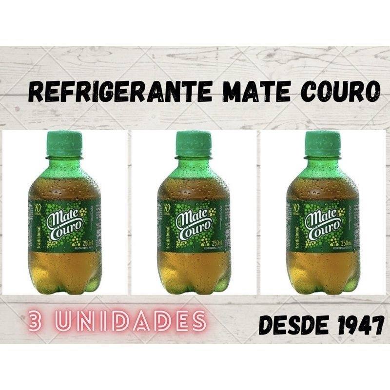 Refrigerante sabor mate couro 250ml | Shopee Brasil