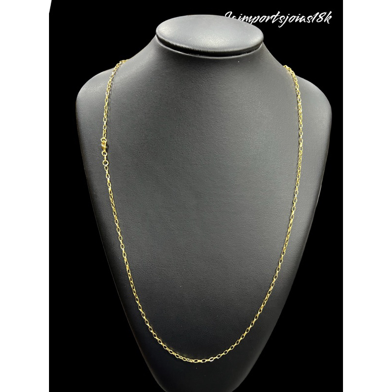 corrente masculina 2mm 70cm banhada a ouro 18k | Shopee Brasil