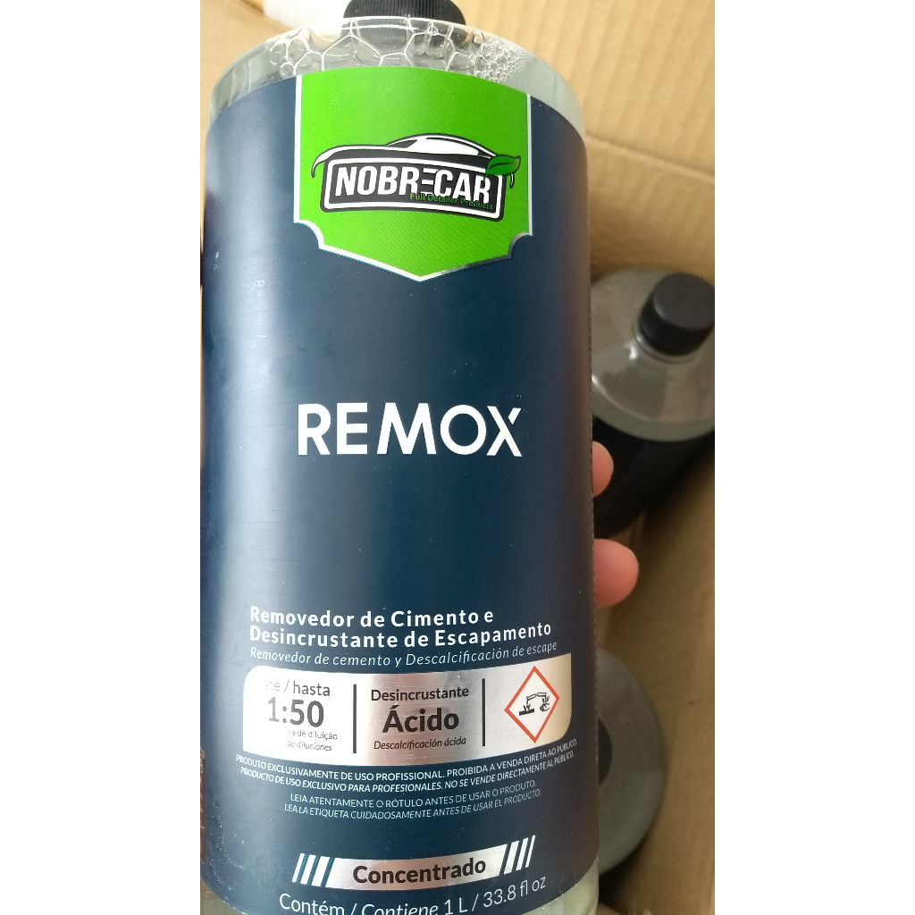 Remox limpa escapamento remove concreto cimento ferrugem | Shopee Brasil