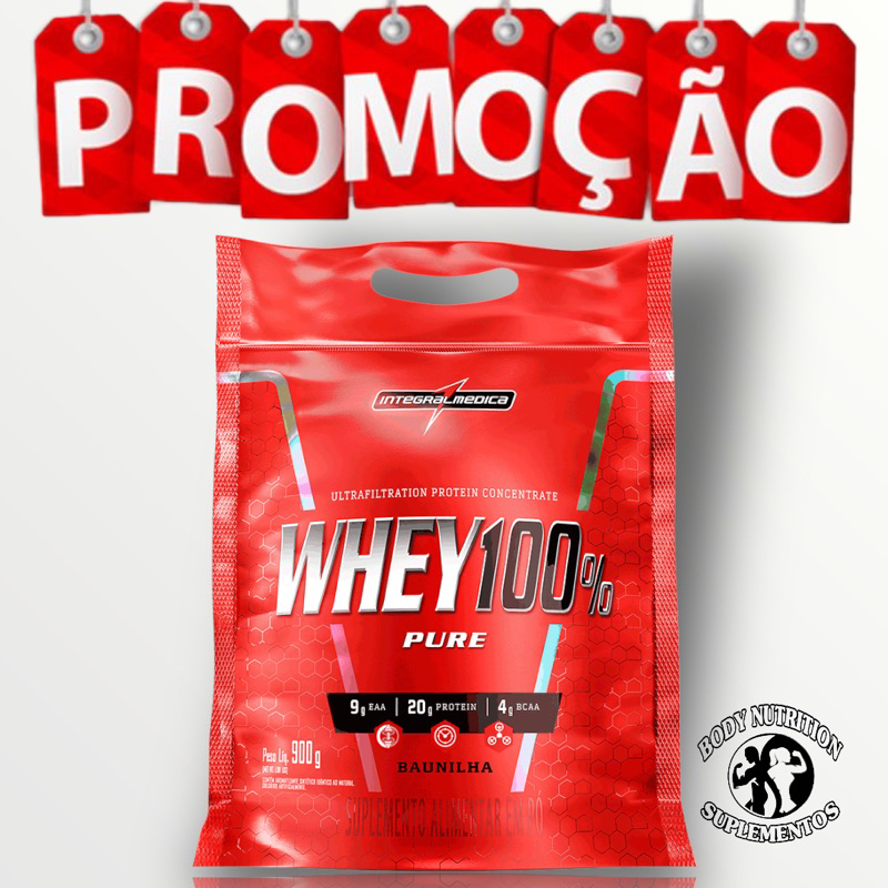 Whey 100 Pure Concentrado 900g Integral Medica Shopee Brasil