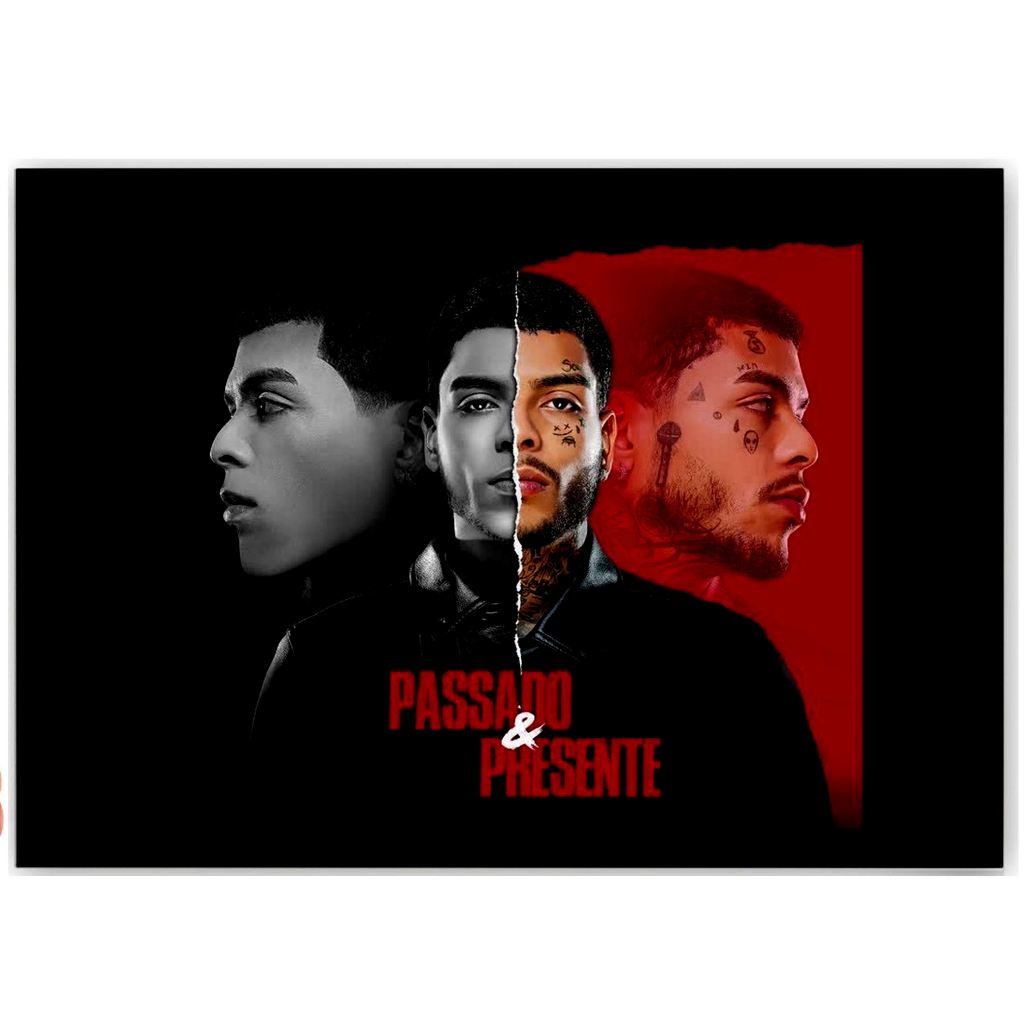 Quadro Passado e Presente / Mc Kevin com Moldura e Laminado A3 42x30cm ...