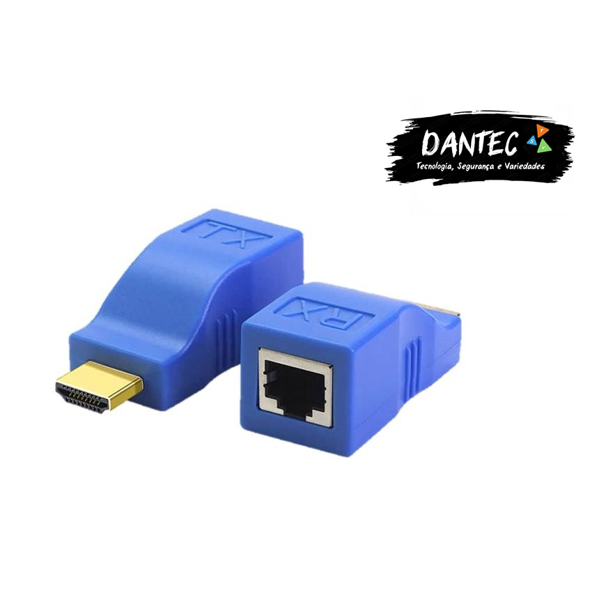 Extensor RJ45 cabo lan Cat5e Cat6 Para HDMI Repetidor de Sinal | Shopee ...