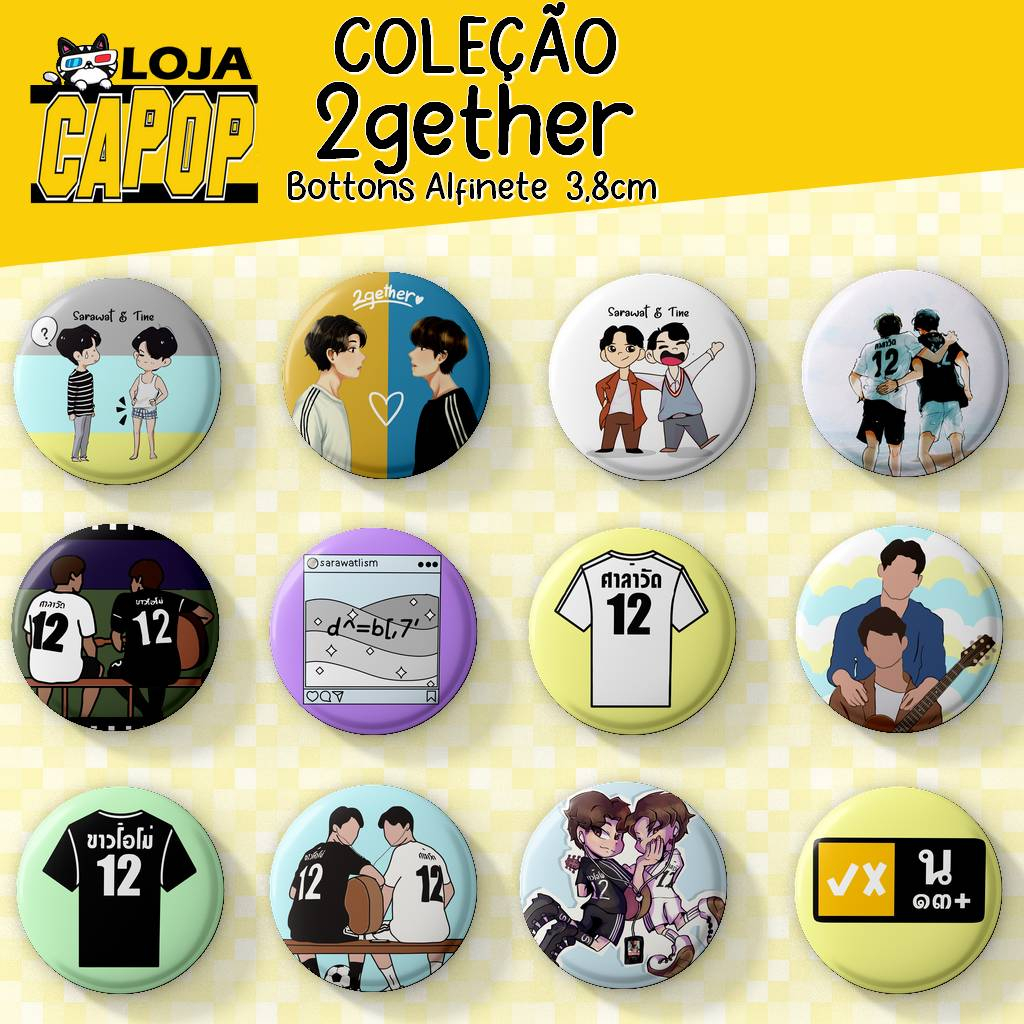 Bottons 2Gether - Sarawat e Tine - BL Dorama - Boton Pin Broche | Shopee Brasil