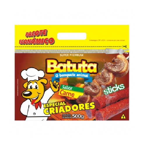 Petisco Batuta Bifinho Sticks sabor Carne 500g | Shopee Brasil
