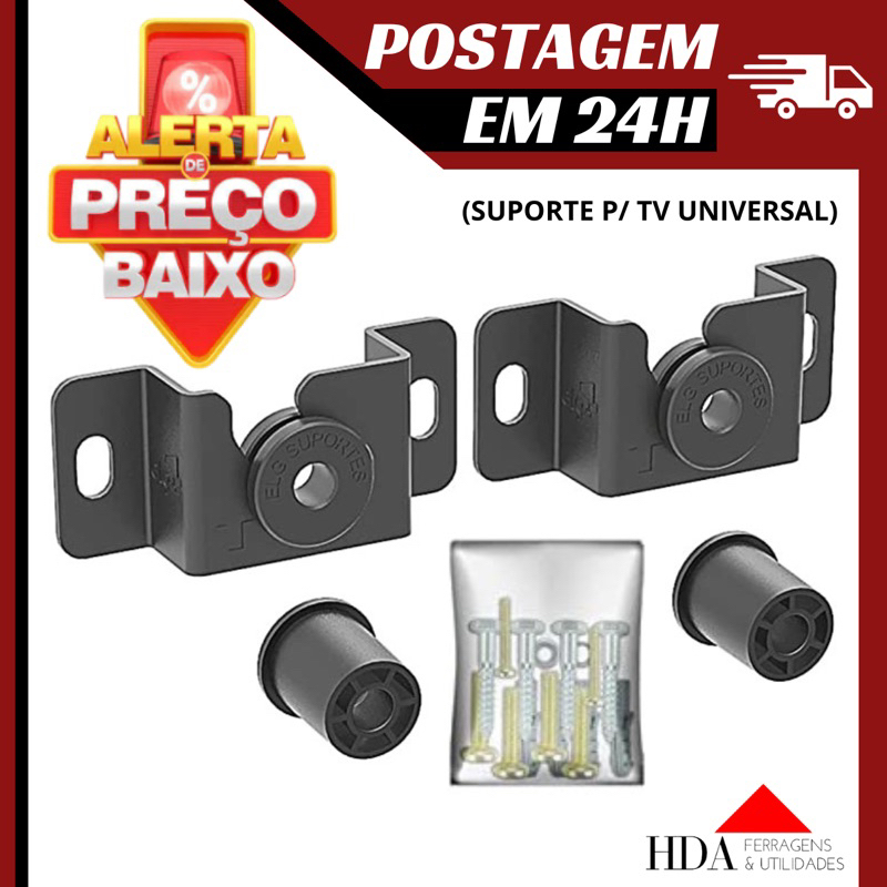 Suporte Tv e Monitor Led LCD e Plasma Fixo Universal 10 A 71 Polegadas ...