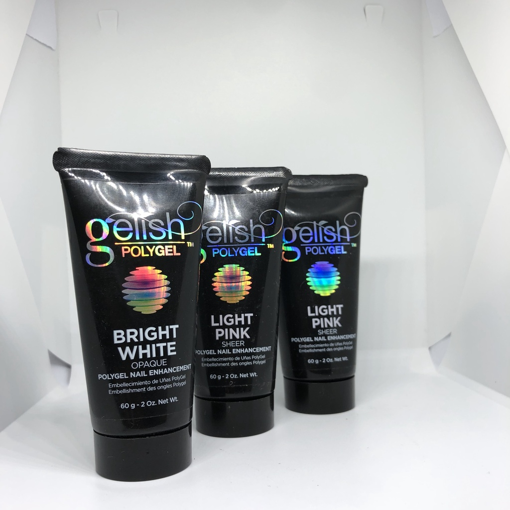 Kit Polygel Harmony Bright White e Light Pink 60g | Shopee Brasil