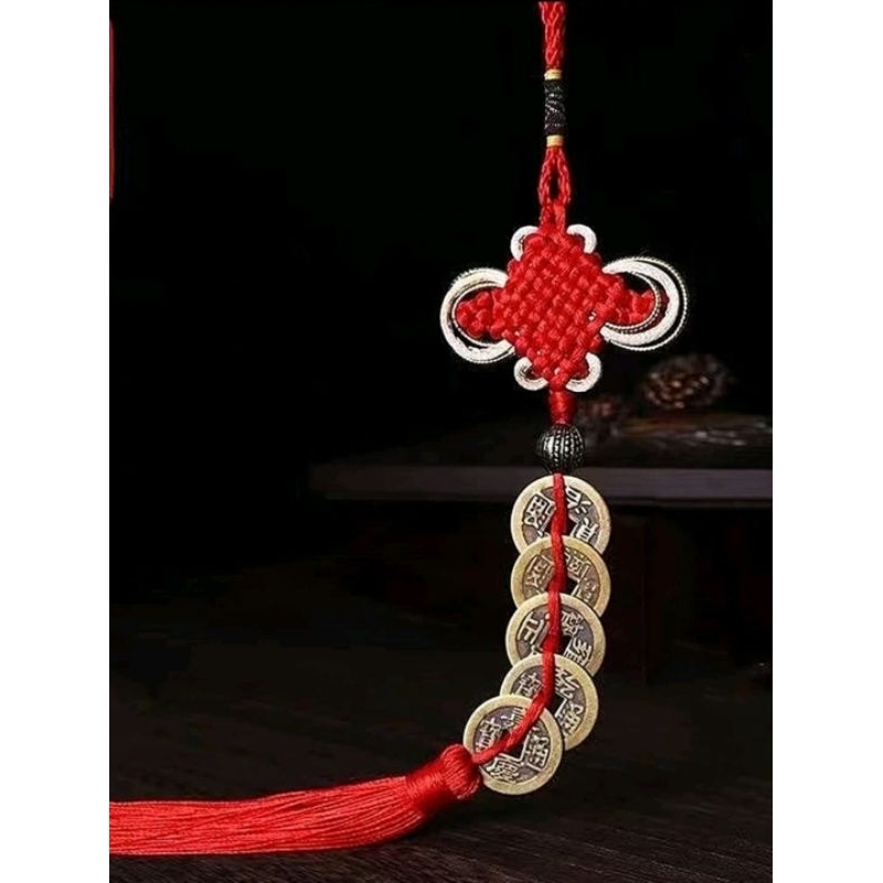 Amuleto G moeda chinesa sorte e riqueza Feng shui 30cm | Shopee Brasil