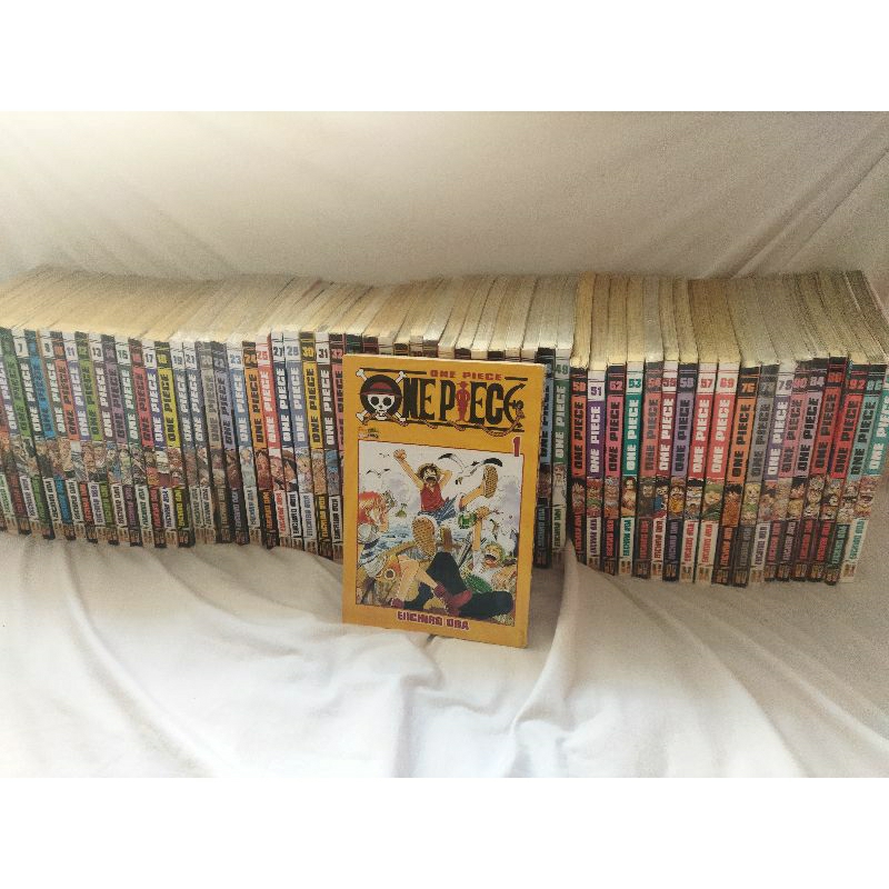 one piece coleção 63 volumes. | Shopee Brasil