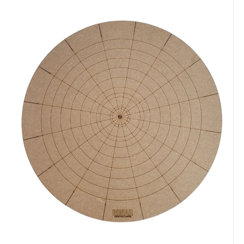 Base giratória para pintar mandala em mdf com linhas guias 50x50x6mm ...
