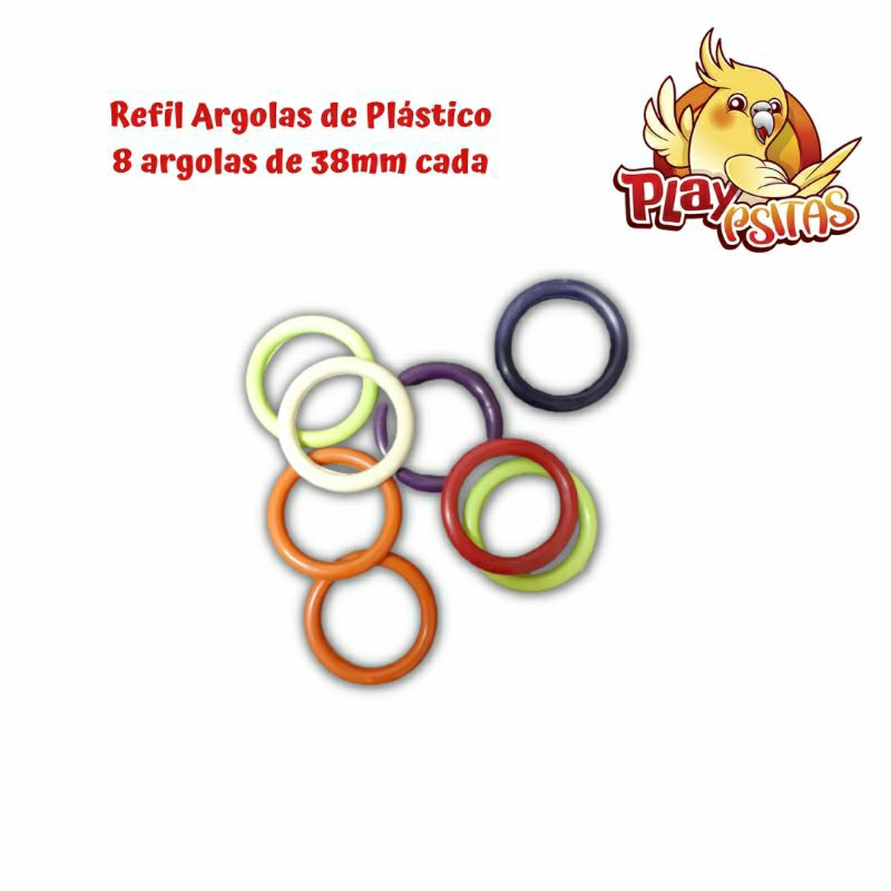 Refil Argolas de Plástico (8 argolas) 38mm | Shopee Brasil
