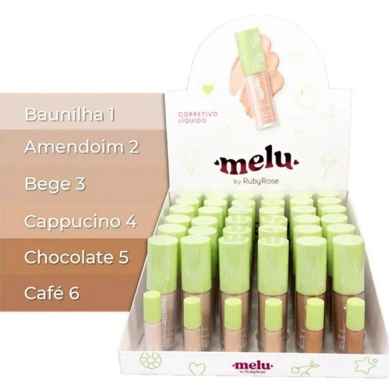 Corretivo liquido HB-8104 Cobertura Leve Melu - Ruby Rose | Shopee Brasil