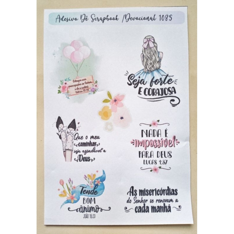 Adesivo Devocional transparente 1085 | Shopee Brasil