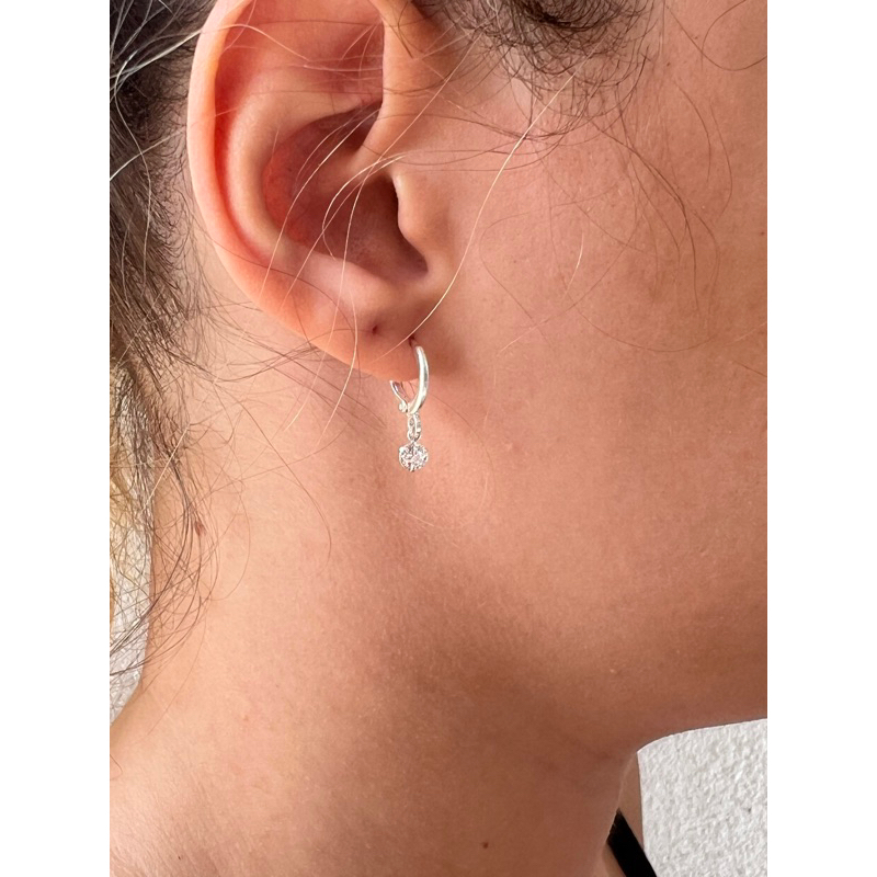 Brinco Ponto de Luz Prata 925 Folheado Feminino Par | Shopee Brasil