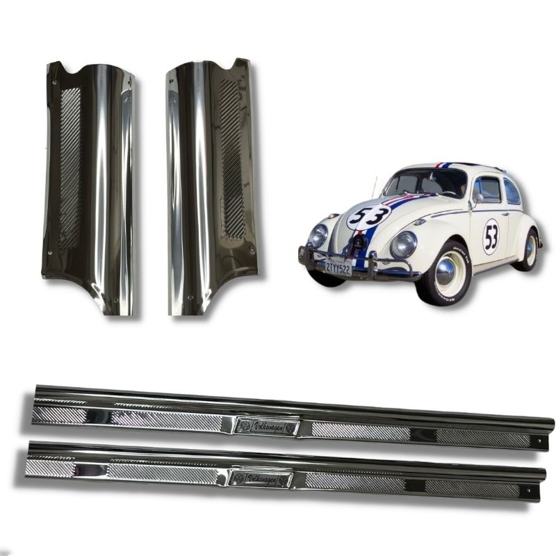estribo de porta fusca em aço inox | Shopee Brasil