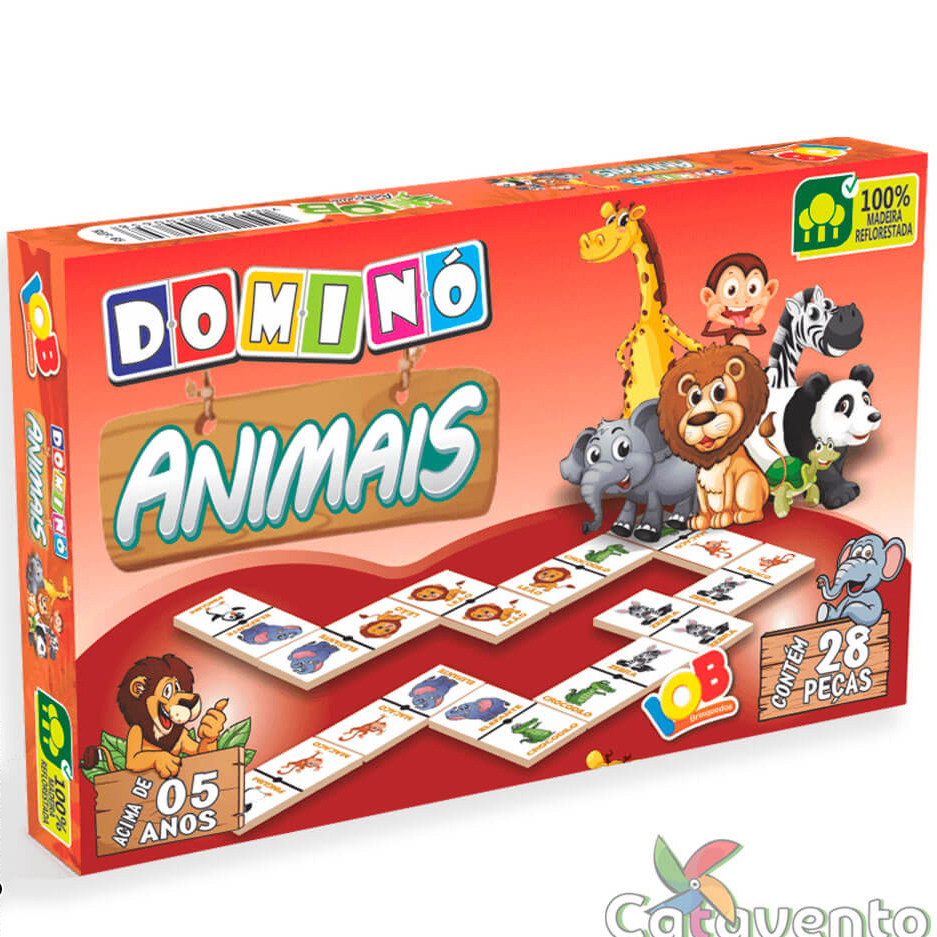 JOGO DOMINO ANIMAIS 28 PÇS REF:065 IOB UND | Shopee Brasil