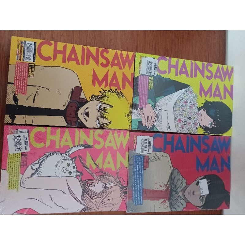 4 Livros Chainsaw Man Anime Volume 1 ao 4 Panini Comics Mangá | Shopee ...