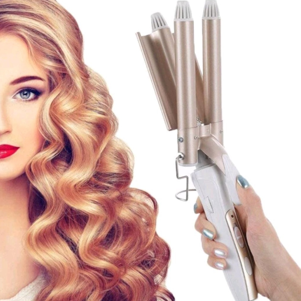 Modelador de Cachos Profissional Triondas Pro Branco/Dourado Bivolt ...