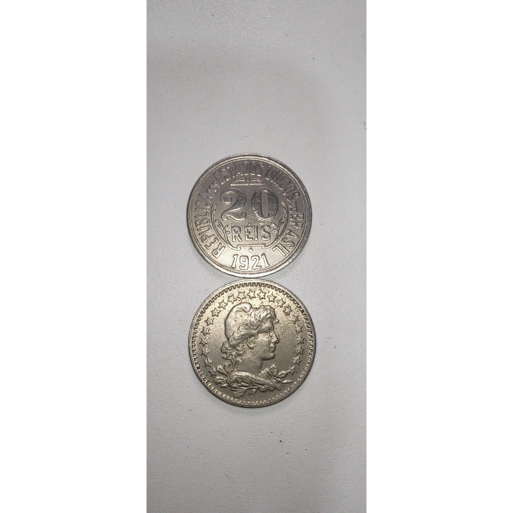 Moedas de 20 Réis de 1918, 1919, 1920, 1921, 1927 e 1935 (Cuproníquel) | Shopee Brasil