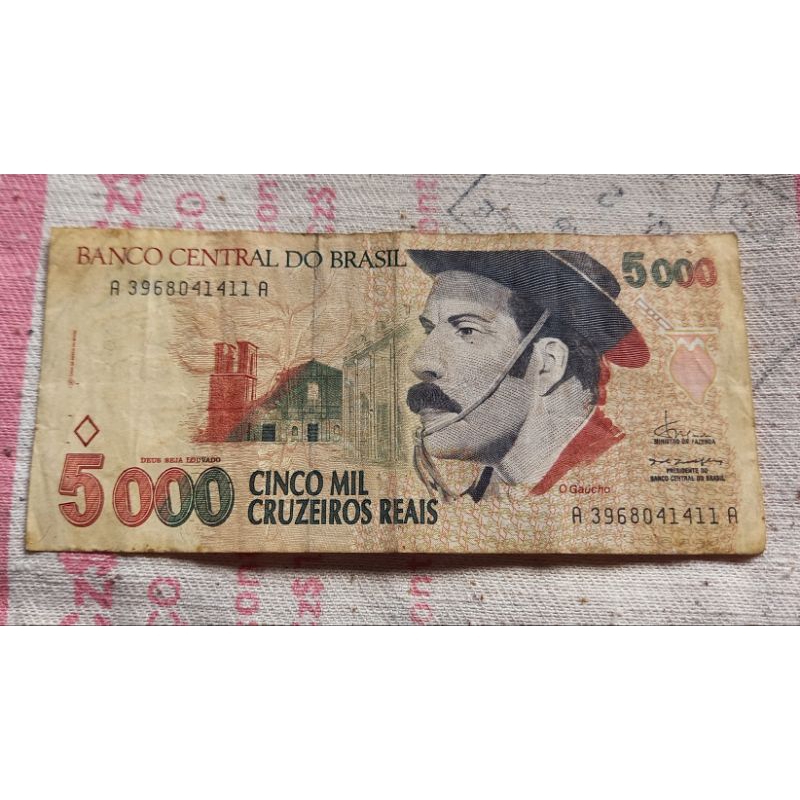C 239 - 5000 Cruzeiros Reais 1993 - Gaúcho - Elimatec Moedas Antigas. | Shopee Brasil