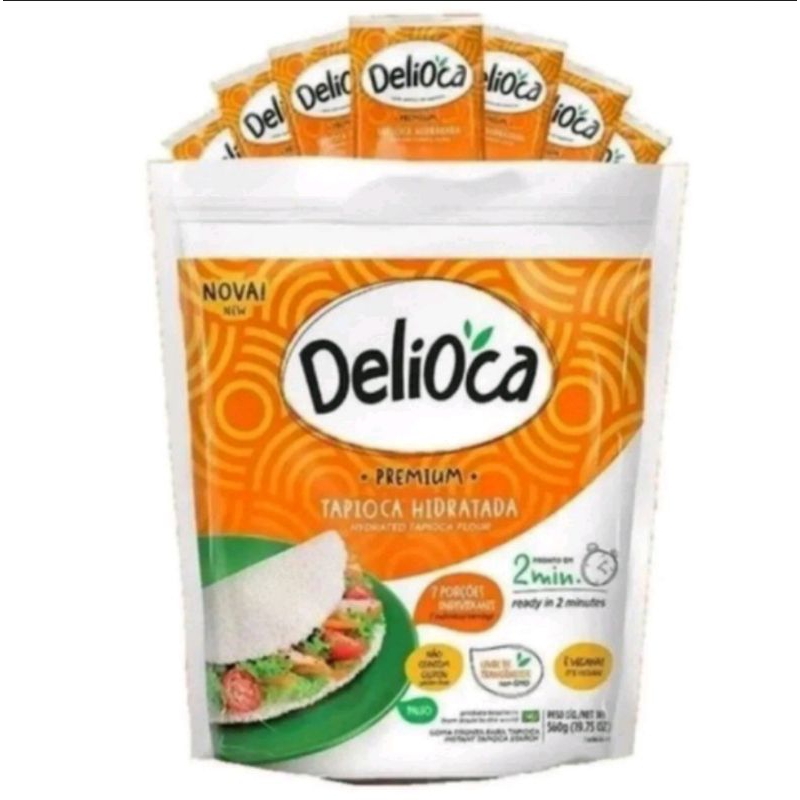 Kit 10 Pacotes Tapioca Delioca Premium 7 porções cada | Shopee Brasil