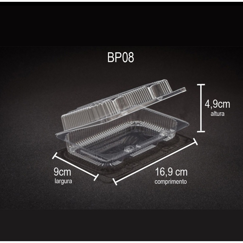 50 Embalagens Retangular Para Doces E Salgados Modelo Bp08 Bipack | Shopee Brasil
