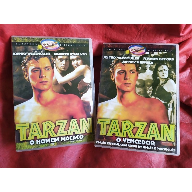 dvd 2 filmes clássicos tarzan o homem macaco / o vencedor | Shopee Brasil