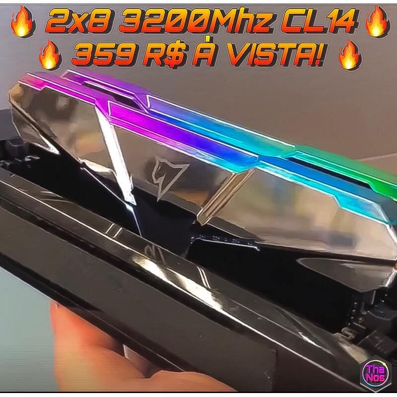 Memoria RAM RGB 2x8 3200Mhz DDR4 CL14 Netac 16gb | Shopee Brasil