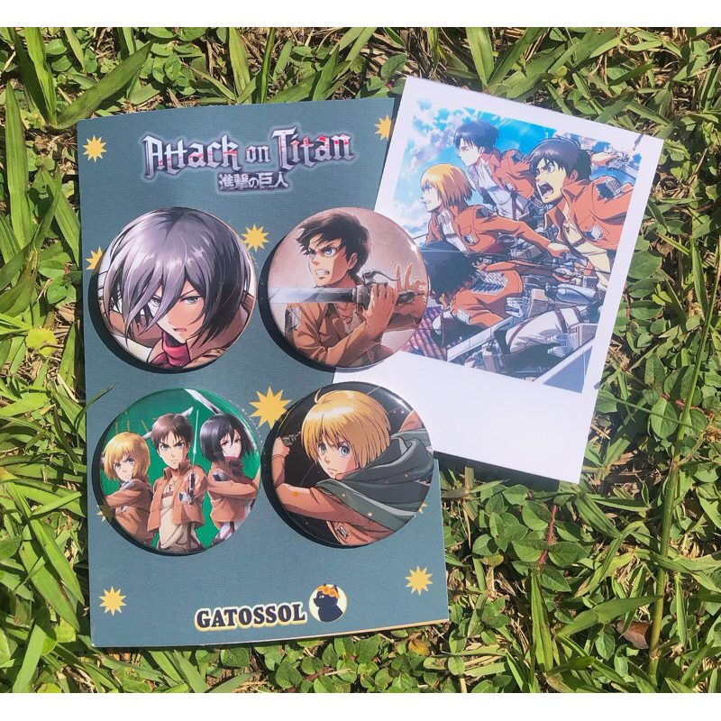 Bottons Ataque de Titãs/Attack on Titan - ANIME GEEK NERD MANGA- Bottom ...